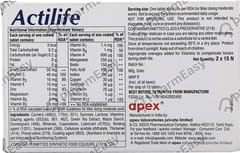 Actilife Tablet: Uses, Side-effects, Price, Dosage & More Info - PharmEasy