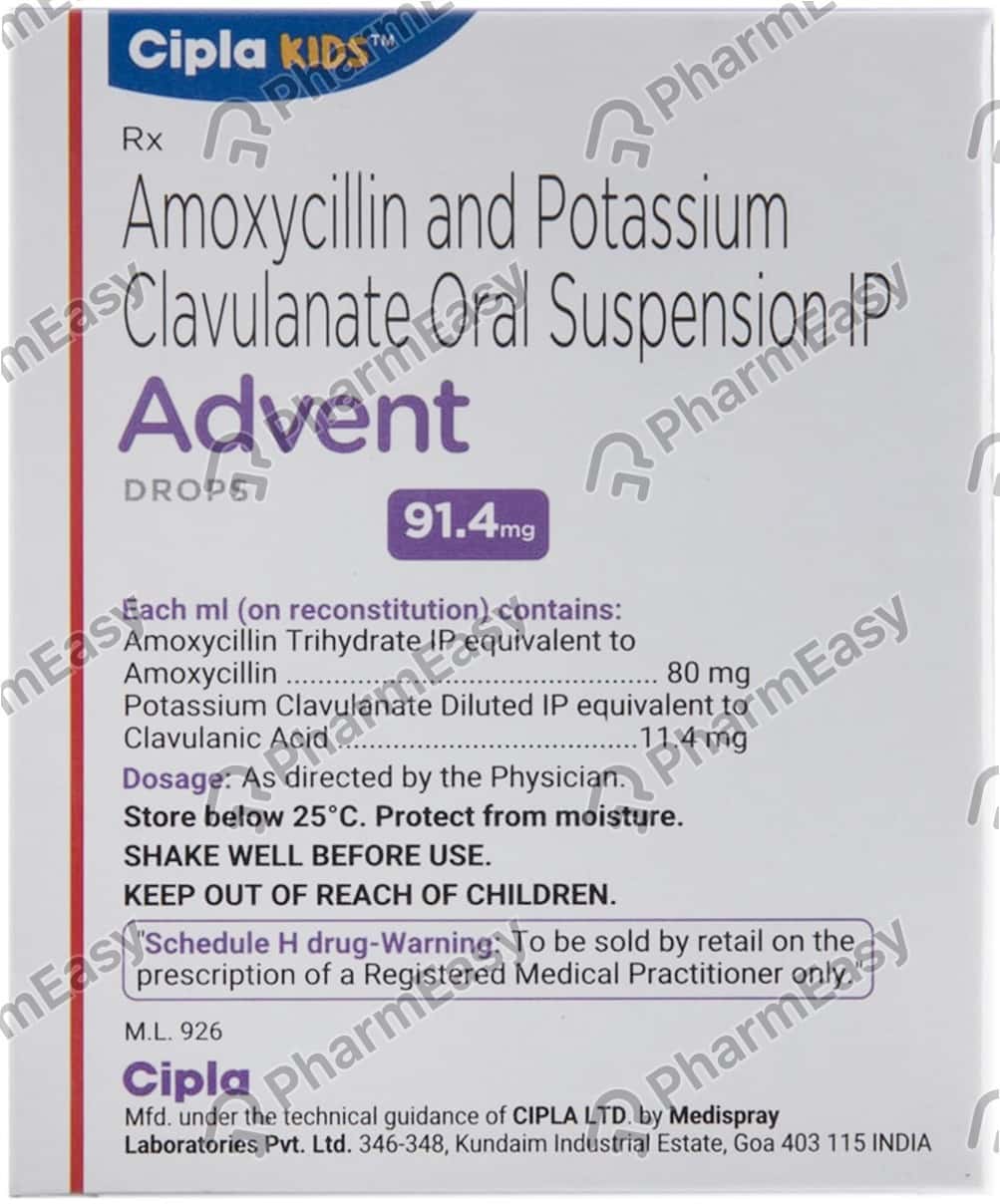 Advent 91.4mg Orange Flavour Bottle Of 10ml Drops: Uses, Side Effects ...