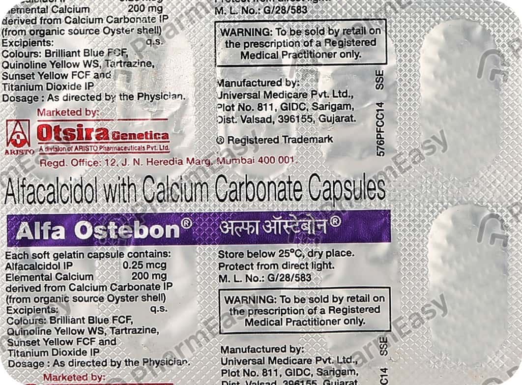 Alfa Ostebon Capsule: Uses, Side Effects, Price & Dosage | PharmEasy