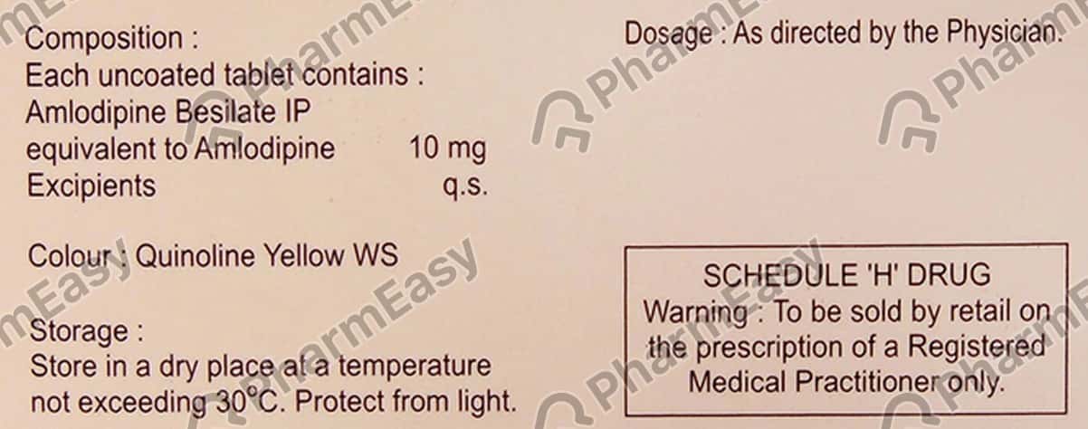 Amlokind 10 MG Tablet (10): Uses, Side Effects, Price & Dosage | PharmEasy