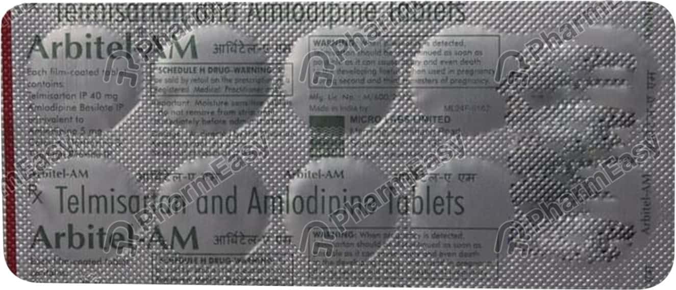 Arbitel Am Strip Of 10 Tablets: Uses, Side Effects, Price & Dosage ...
