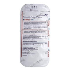 Atocor 40 MG Tablet (15): Uses, Side Effects, Price & Dosage | PharmEasy
