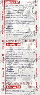 Atorva 80 MG Tablet (10): Uses, Side Effects, Price, Dosage ...