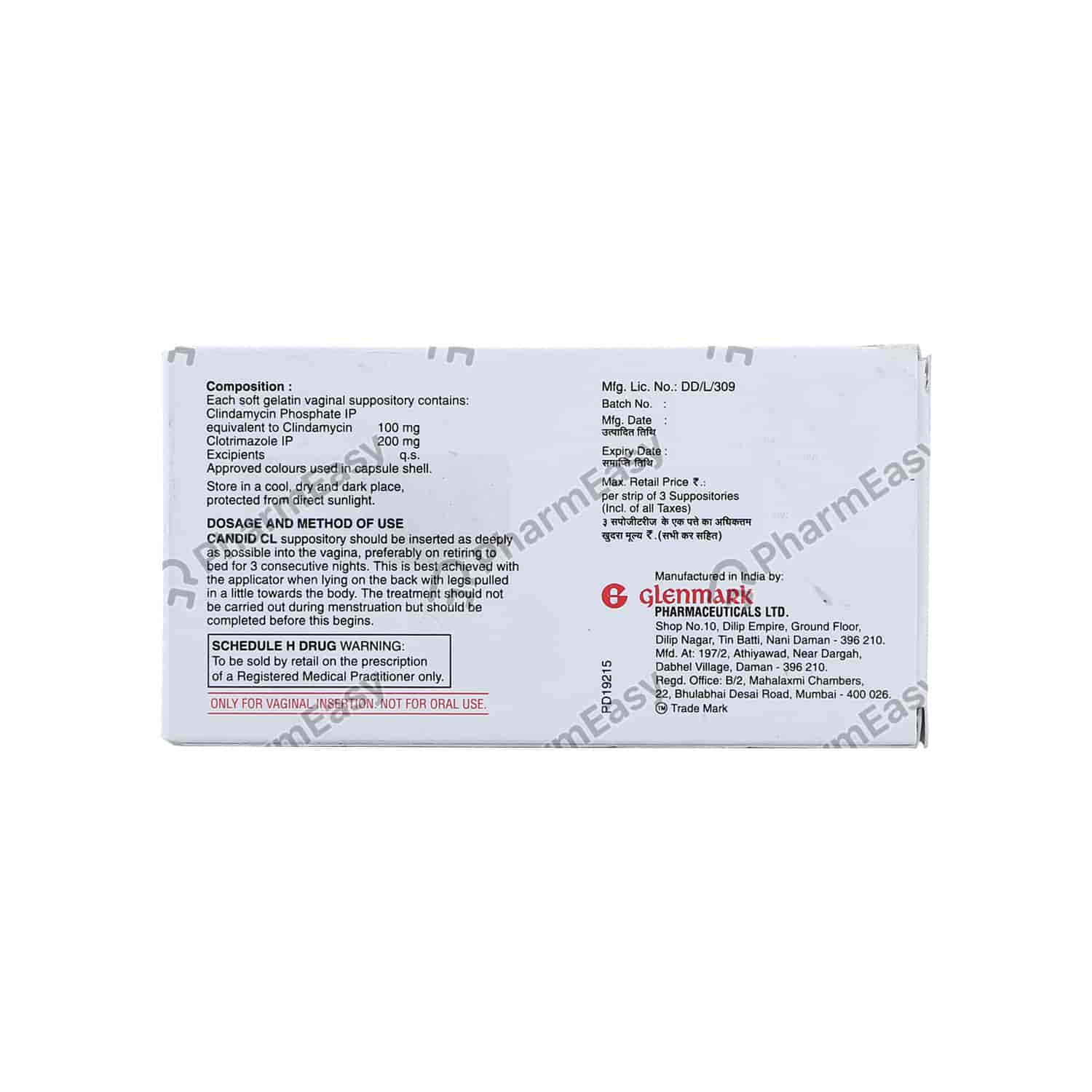 Buy Candid Cl Suppos Online at flat 15% off | PharmEasy