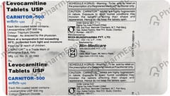Carnitor 500 MG Tablet (10): Uses, Side Effects, Price & Dosage | PharmEasy