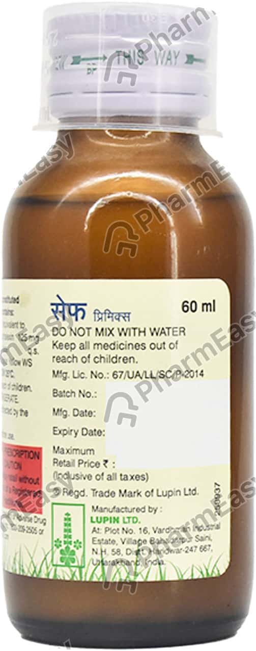 Ceff 125 MG Suspension (60): Uses, Side Effects, Price & Dosage | PharmEasy