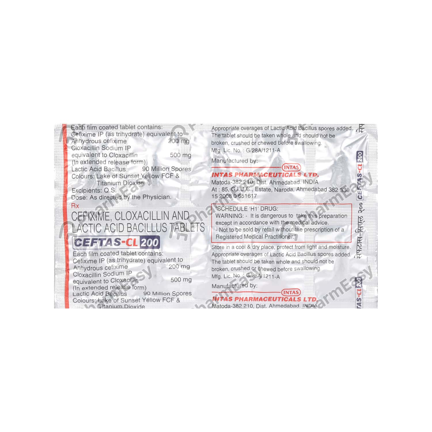Ceftas Cl 200mg Tablet - Uses, Side Effects, Dosage, Composition ...
