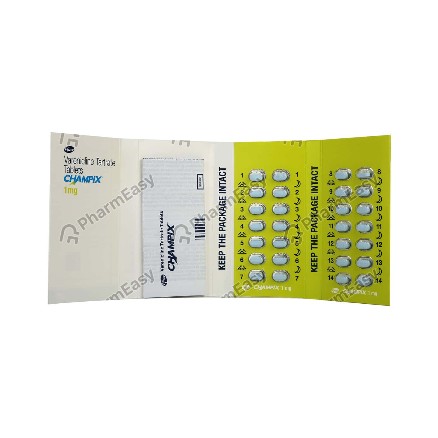 Buy Champix 1 MG Tablet (28) Online at Flat 18% OFF* | PharmEasy