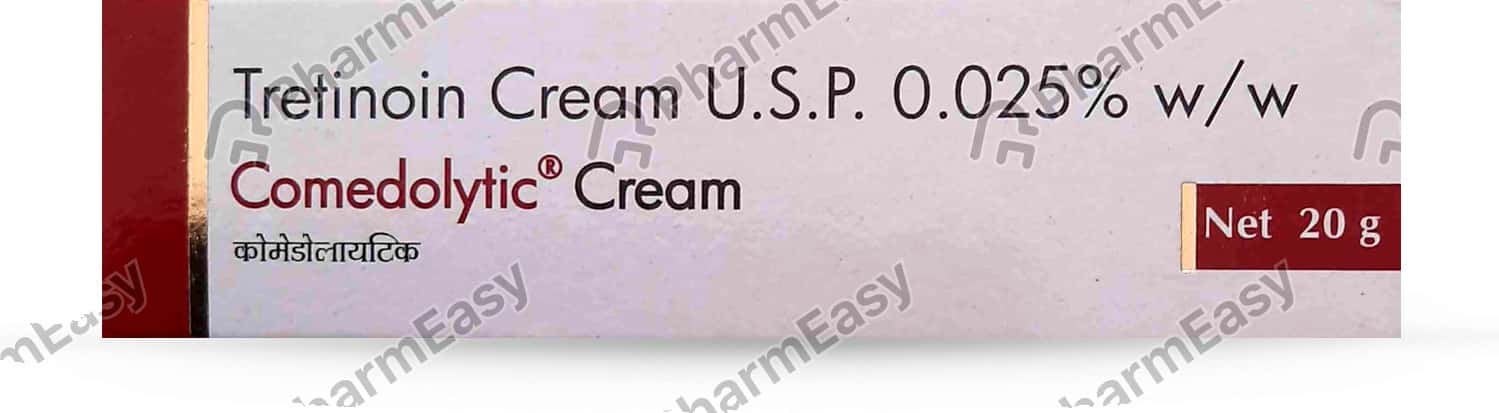 Comedolytic 0.025 % Cream (20): Uses, Side Effects, Price & Dosage ...