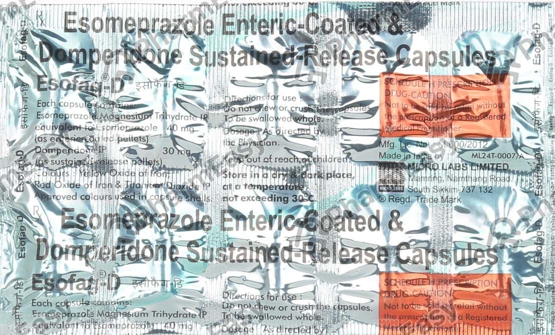 Esofag-D Capsule: Uses, Side Effects, Price, Dosage & More Info - PharmEasy