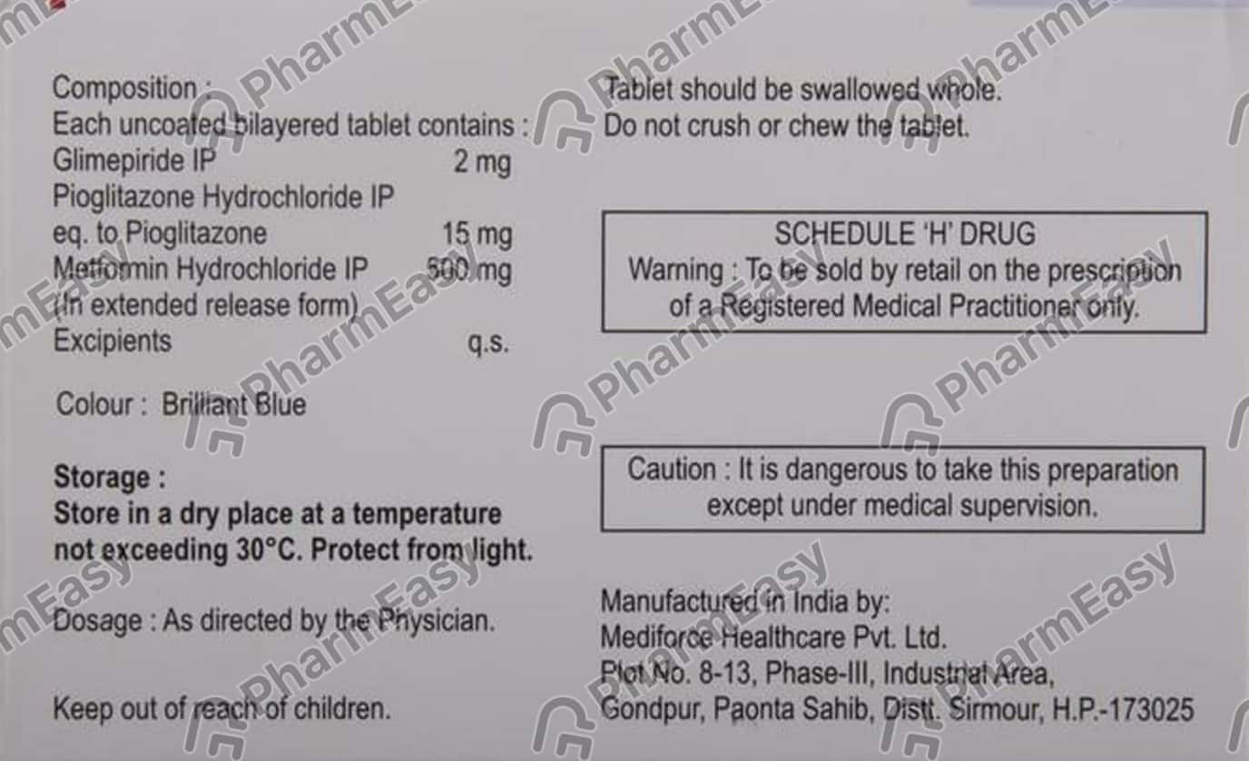 Glimestar Pm 2mg Strip Of 10 Tablets: Uses, Side Effects, Price ...