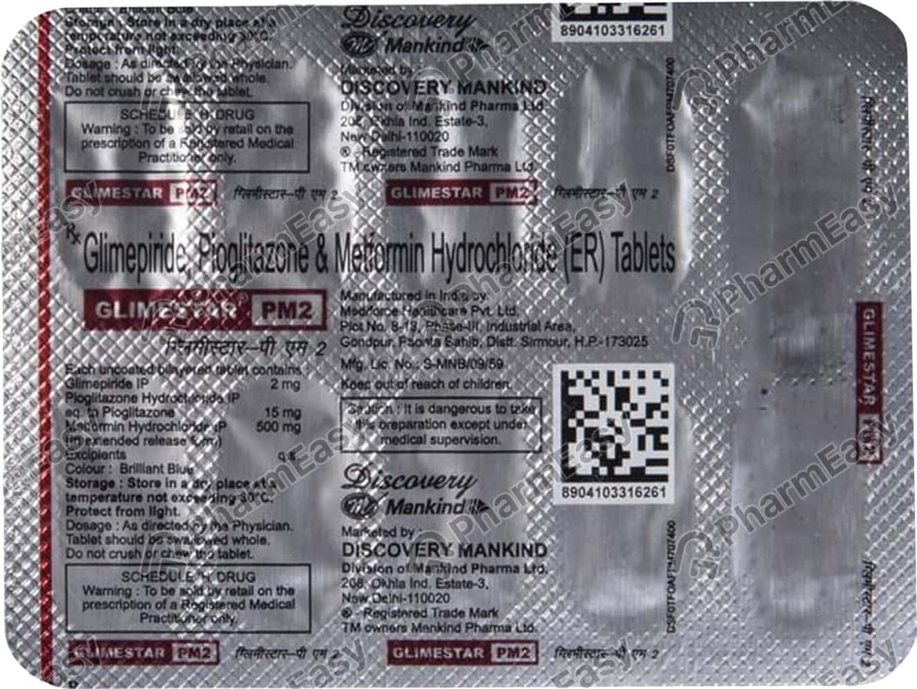 Glimestar Pm 2mg Strip Of 10 Tablets: Uses, Side Effects, Price ...