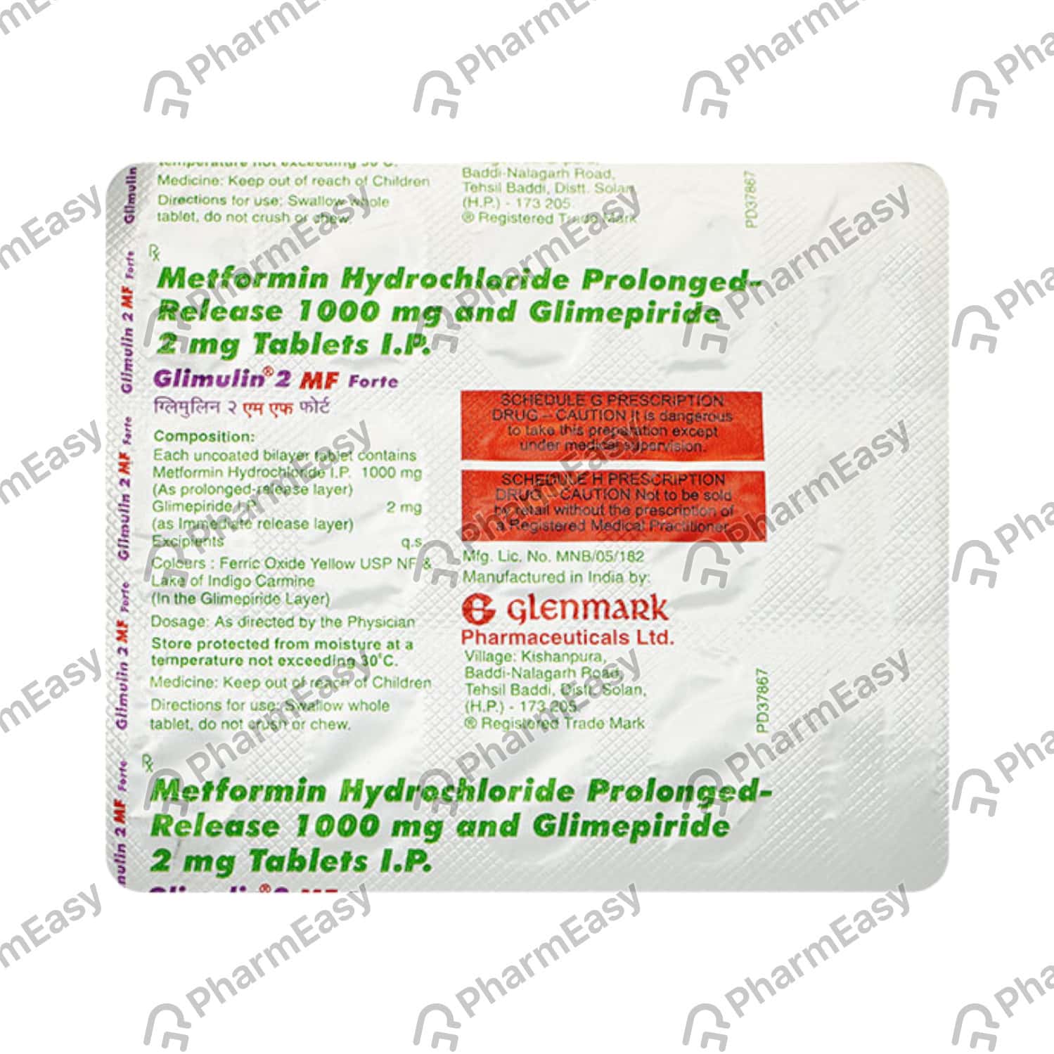 Glimulin 2mf Forte Tablets: Uses, Side Effects, Price & Dosage | PharmEasy