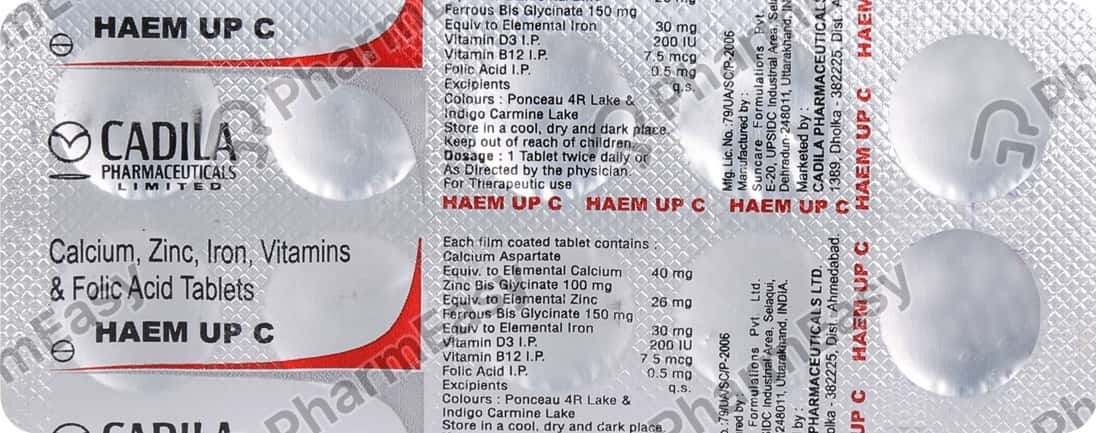 Buy Haem Up C Strip Of 10 Tablets Online at Flat 15% OFF | PharmEasy
