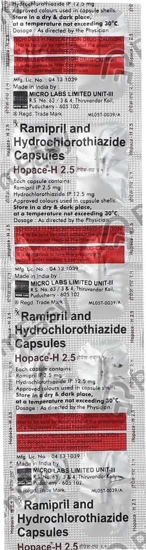 Hopace H 2.5mg Strip Of 10 Capsules: Uses, Side Effects, Price & Dosage ...