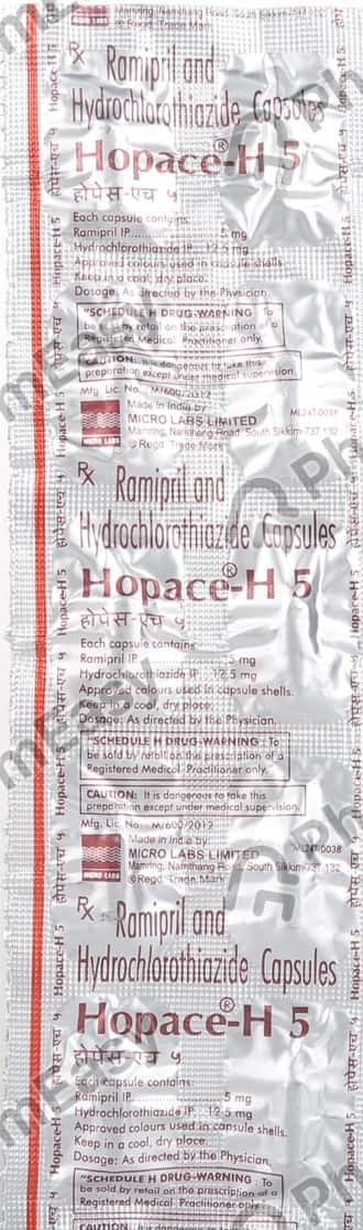 Hopace H 5mg Strip Of 10 Capsules: Uses, Side Effects, Price & Dosage ...