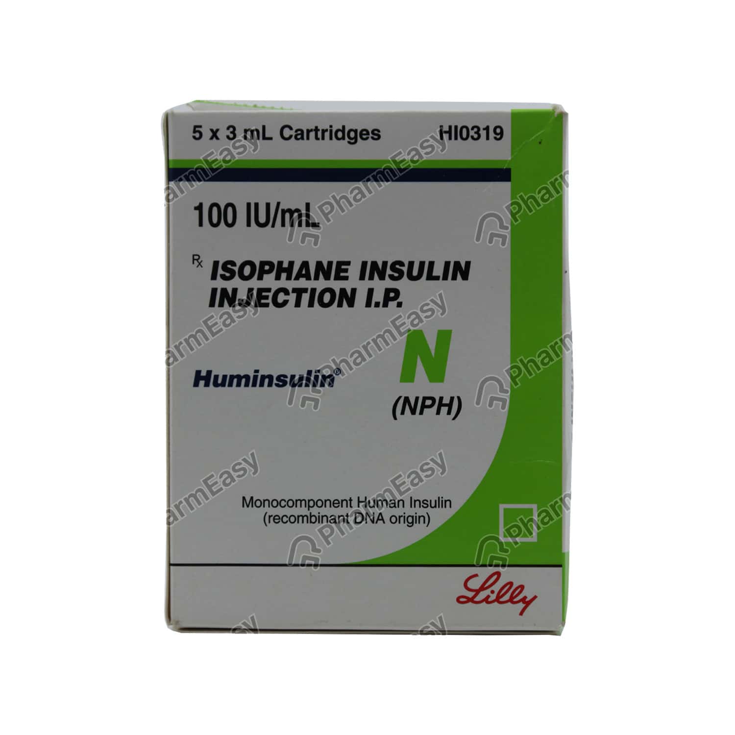 Huminsulin N 100iu Cartridge Injection 3ml - Uses, Side Effects, Dosage ...