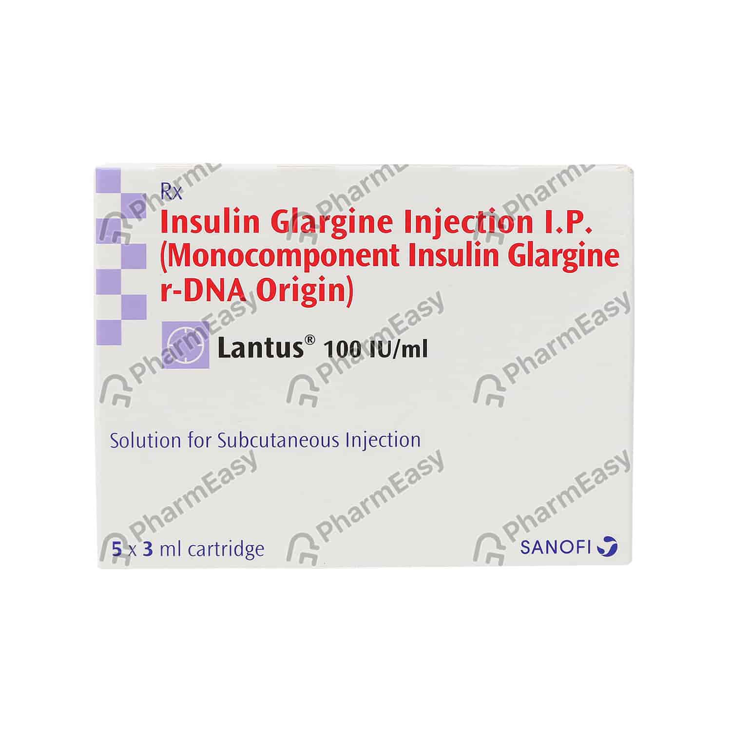 Lantus 100iu Cartridge 3ml - Uses, Side Effects, Dosage, Composition ...