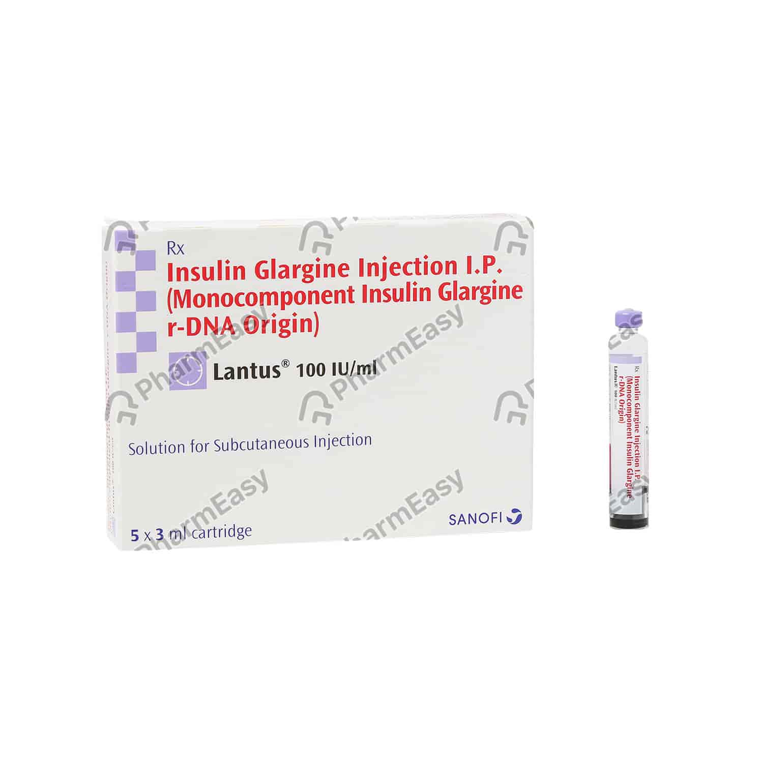 Lantus 100iu Cartridge 3ml - Uses, Side Effects, Dosage, Composition ...