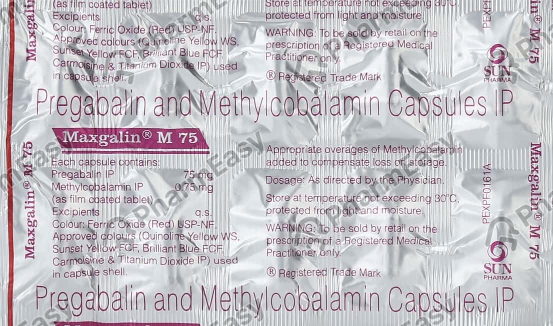Maxgalin M 75mg Capsule: Uses, Side Effects, Price, Dosage ...