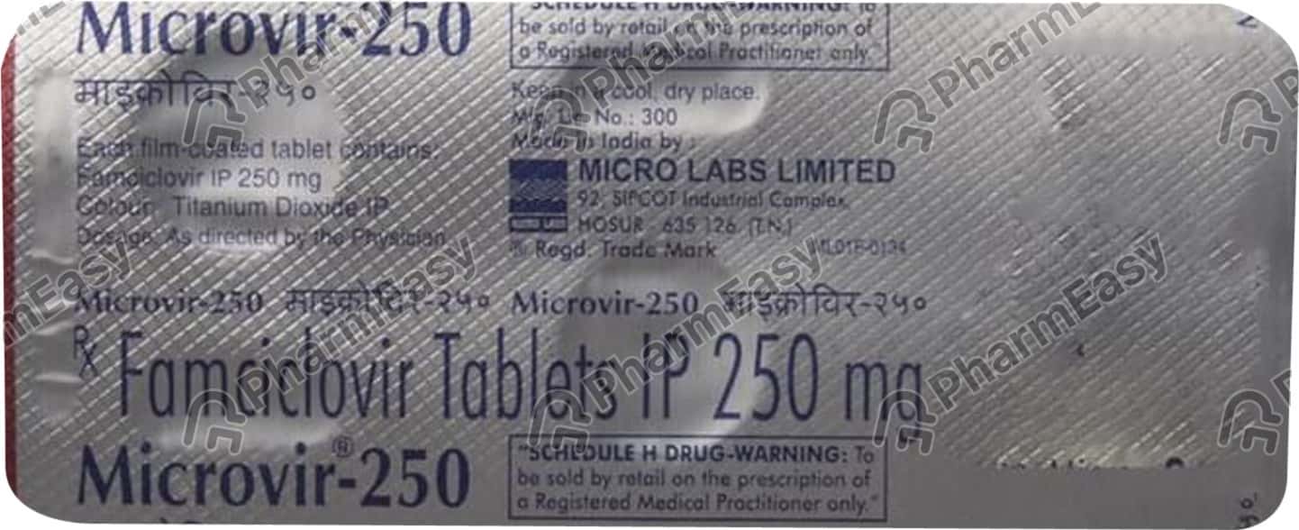 Buy Microvir 250 MG Tablet (3) Online at Flat 15% OFF | PharmEasy