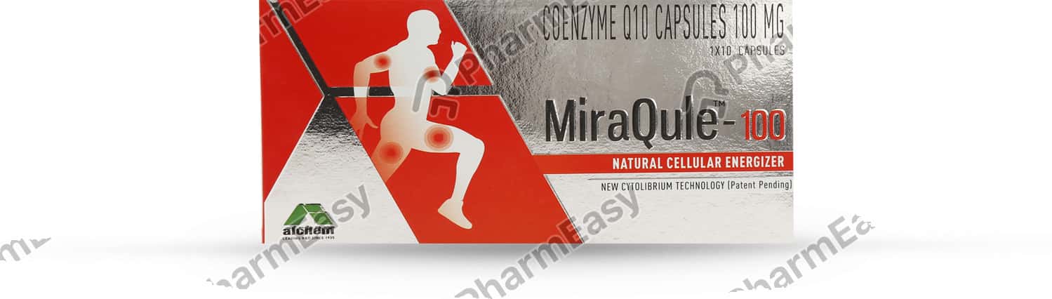 Miraqule 100 MG Capsule (10): Uses, Side Effects, Price & Dosage ...