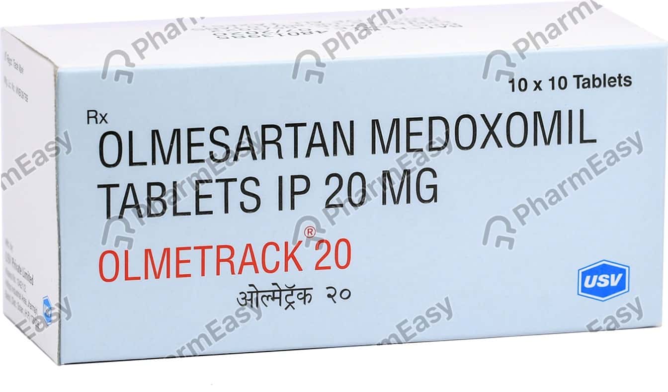 Olmetrack 20 MG Tablet (10): Uses, Side Effects, Price & Dosage | PharmEasy