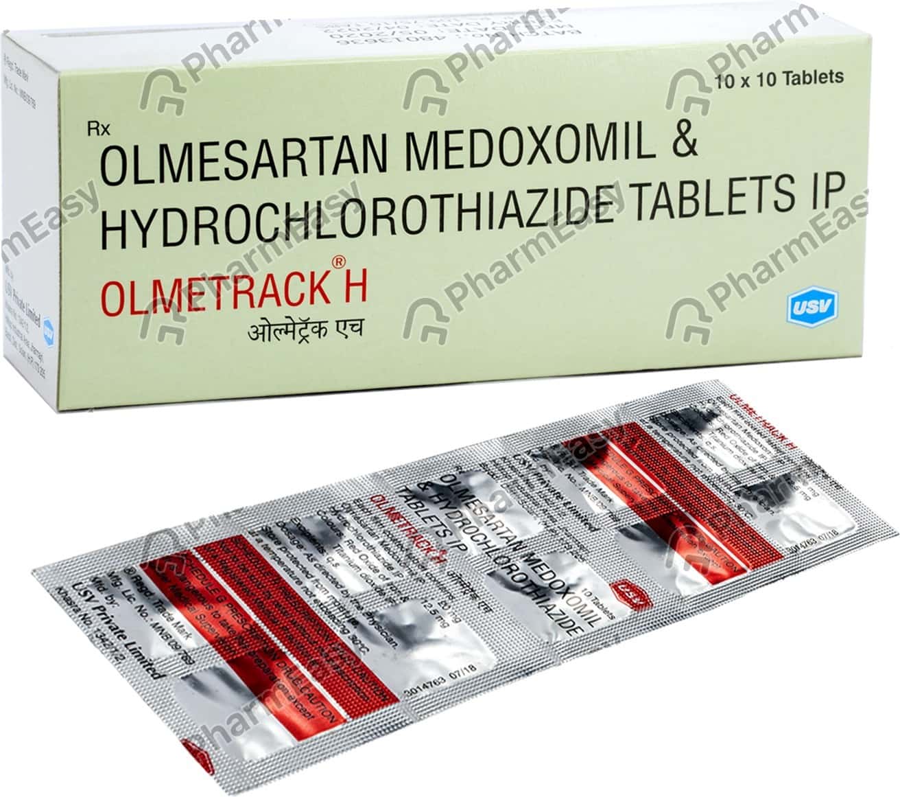 Olmetrack H 20mg Strip Of 10 Tablets: Uses, Side Effects, Price ...