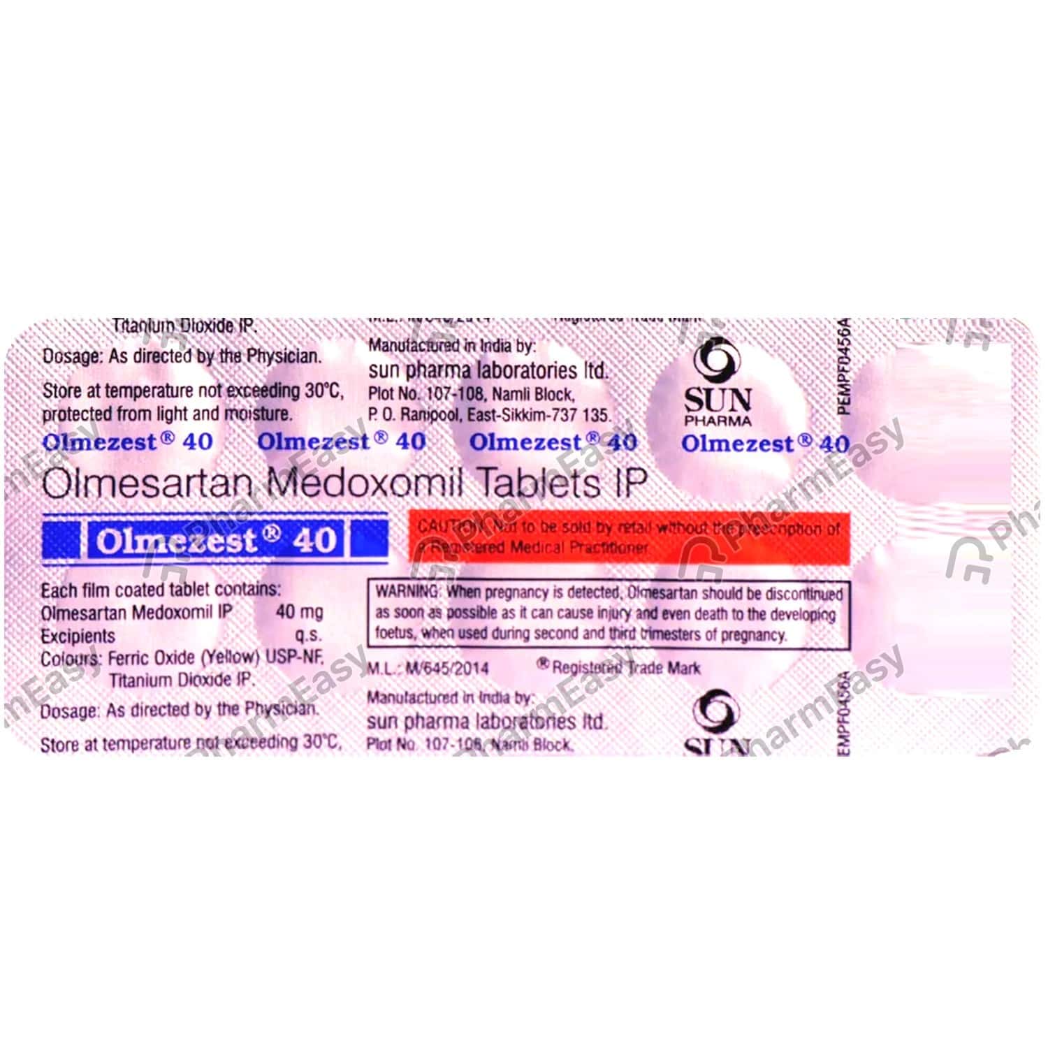 Olmezest 40 MG Tablet (10) - Uses, Side Effects, Dosage, Composition ...
