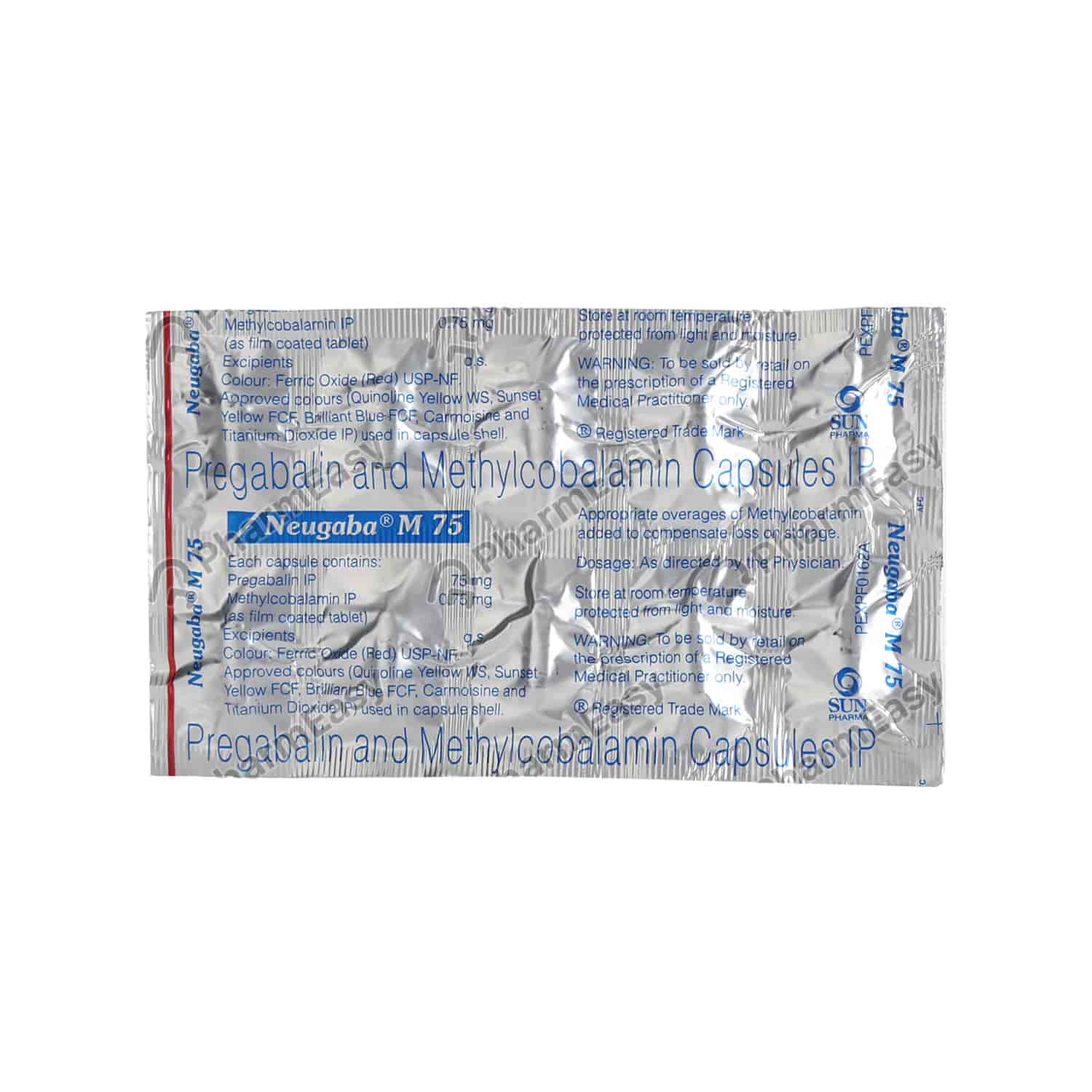 Neugaba M 75mg Strip Of 10 Capsules - Uses, Side Effects, Dosage ...