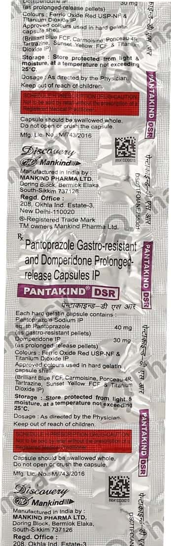 Pantakind Dsr 40mg Strip Of 10 Capsules: Uses, Side Effects, Price ...