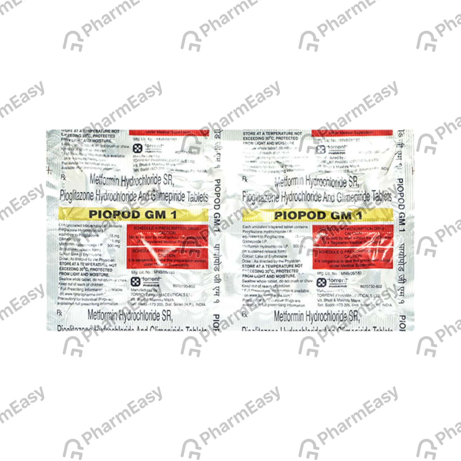 Piopod Gm1 Strip Of 10 Tablets: Uses, Side Effects, Price & Dosage ...
