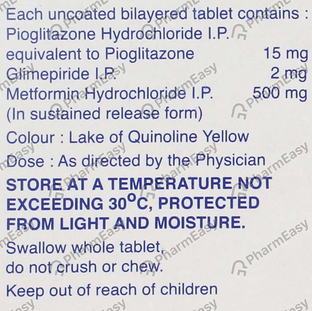 Piopod Gm2 Strip Of 10 Tablets: Uses, Side Effects, Price & Dosage ...