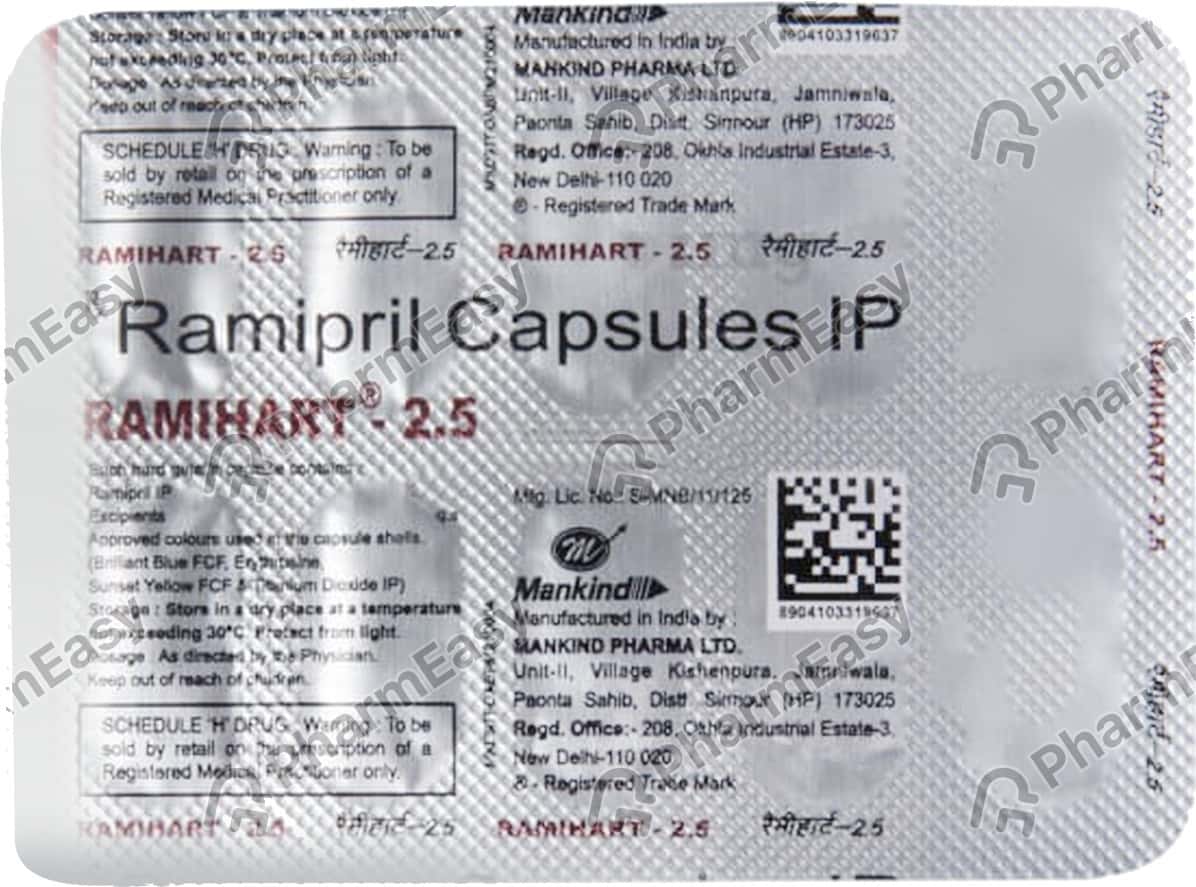 Cardiopril 2.5 MG Capsule (10): Uses, Side Effects, Price, Dosage ...
