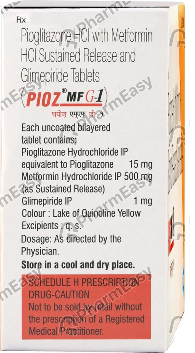 Glyciphage Pg 1mg Strip Of 10 Tablets: Uses, Side Effects, Price ...