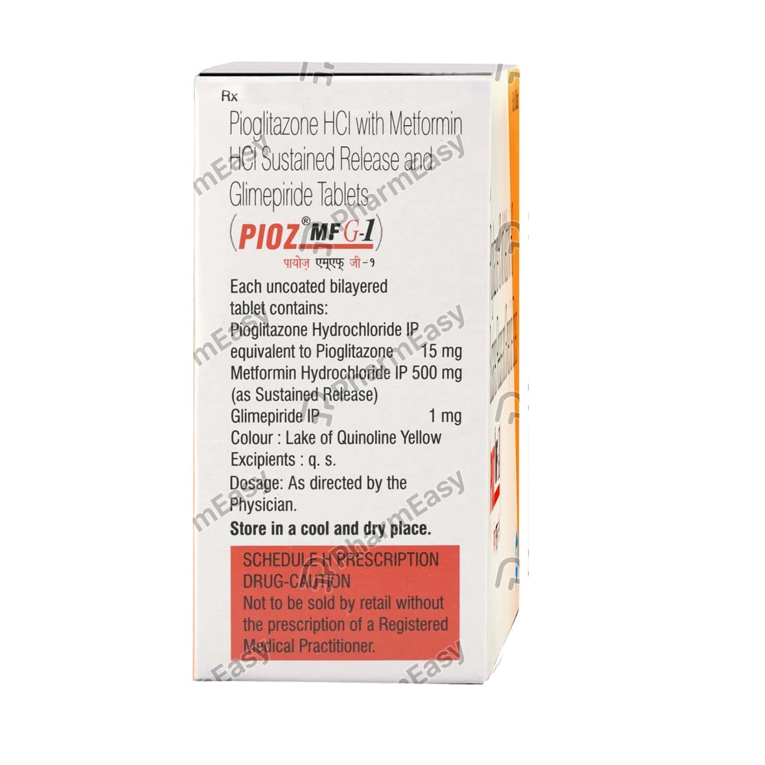 Buy Pioz Mf G1 Tab Online at Flat 18% OFF* | PharmEasy