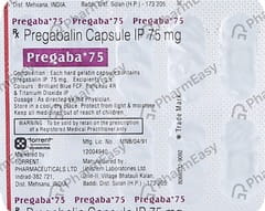 Pregaba 75 MG Capsule (10): Uses, Side Effects, Price & Dosage | PharmEasy