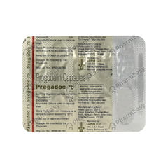Pregadoc 75 MG Capsule (10) - Uses, Side Effects, Dosage, Composition ...