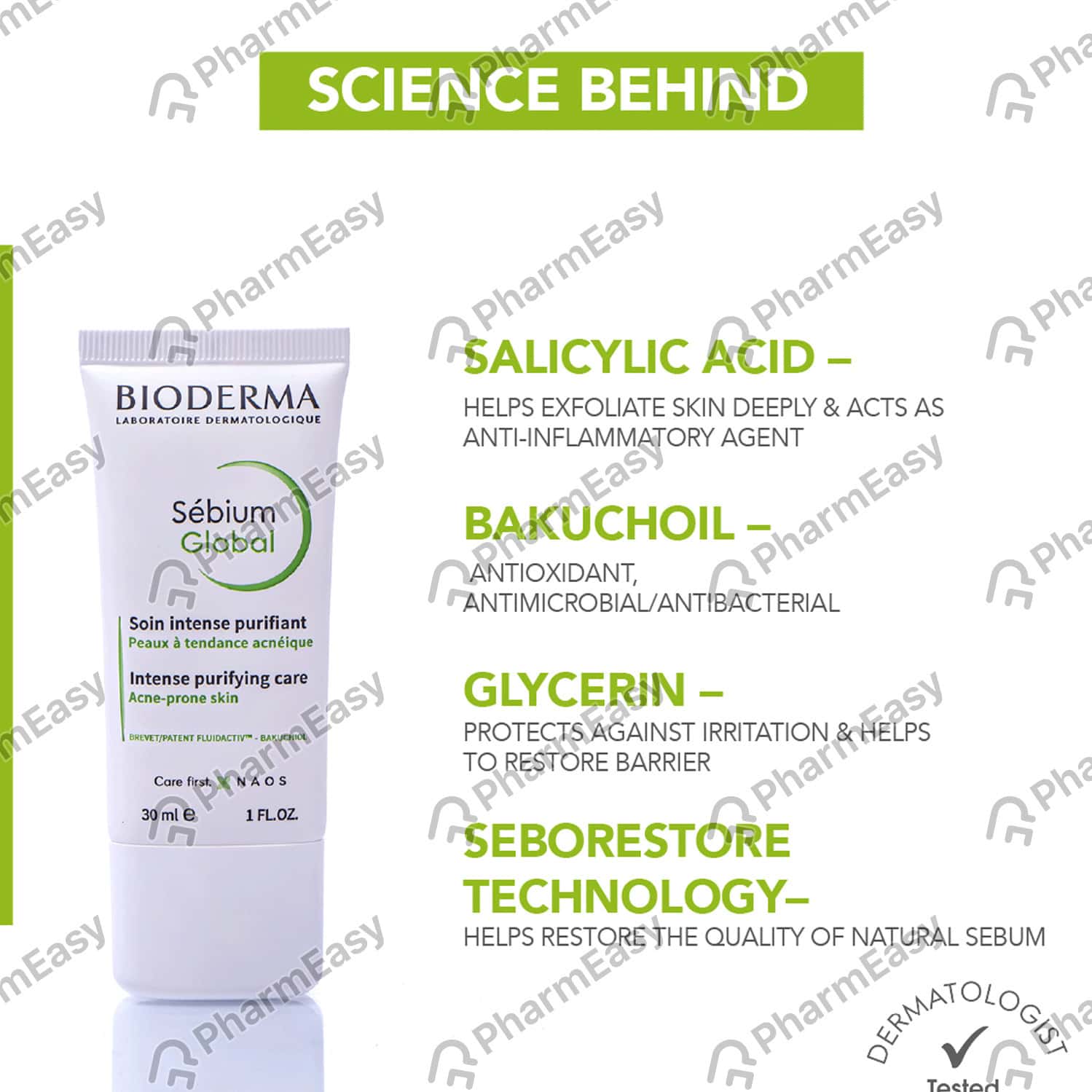Bioderma Sebium Global Care For Acne-Prone Skin- Eliminates Spots ...