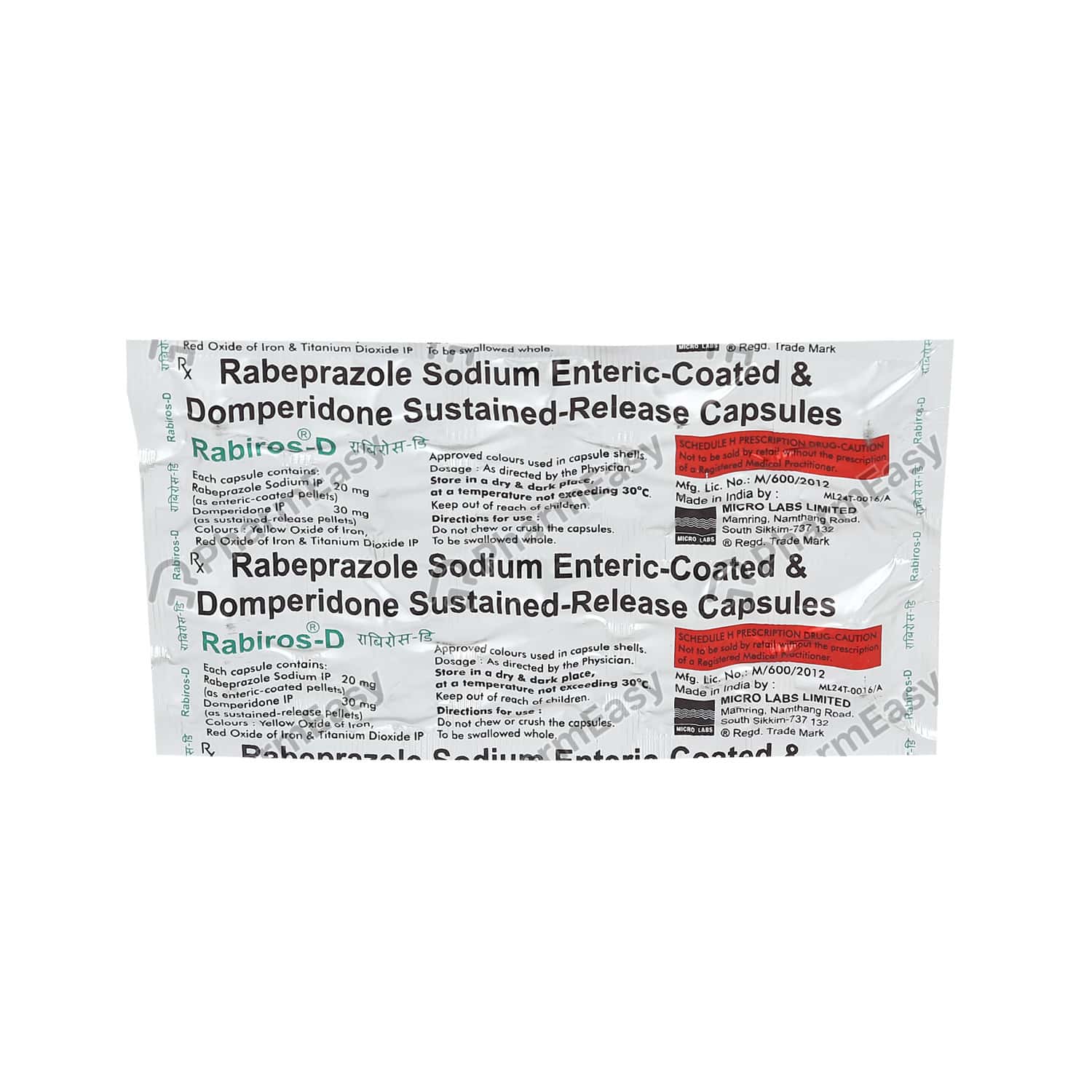 Rabiros D Capsule - Uses, Side Effects, Dosage, Composition & Price ...