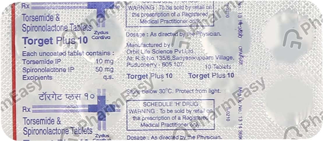 Torget Plus 10mg Strip Of 10 Tablets: Uses, Side Effects, Price ...