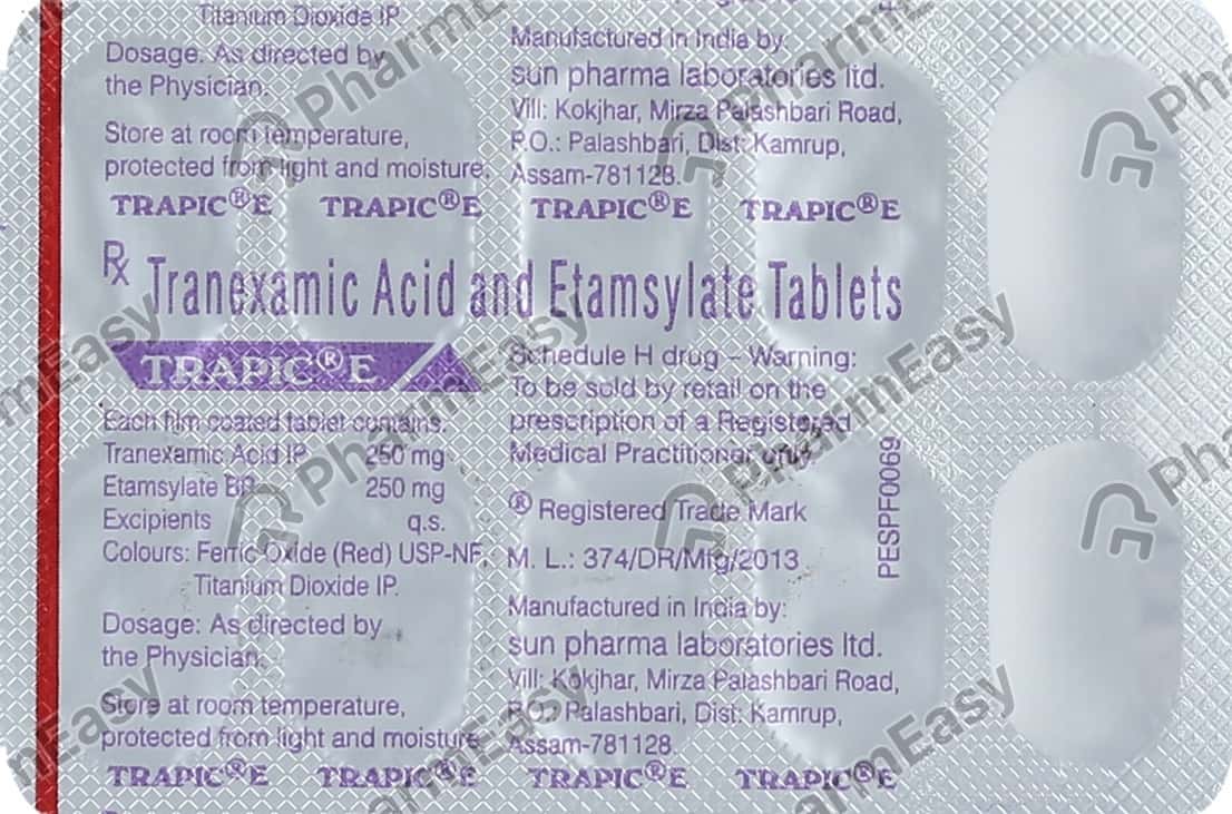 Trapic E Strip Of 10 Tablets: Uses, Side Effects, Price & Dosage ...