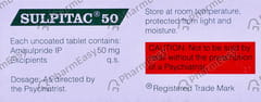 Sulpitac 50 MG Tablet (10): Uses, Side Effects, Price & Dosage | PharmEasy
