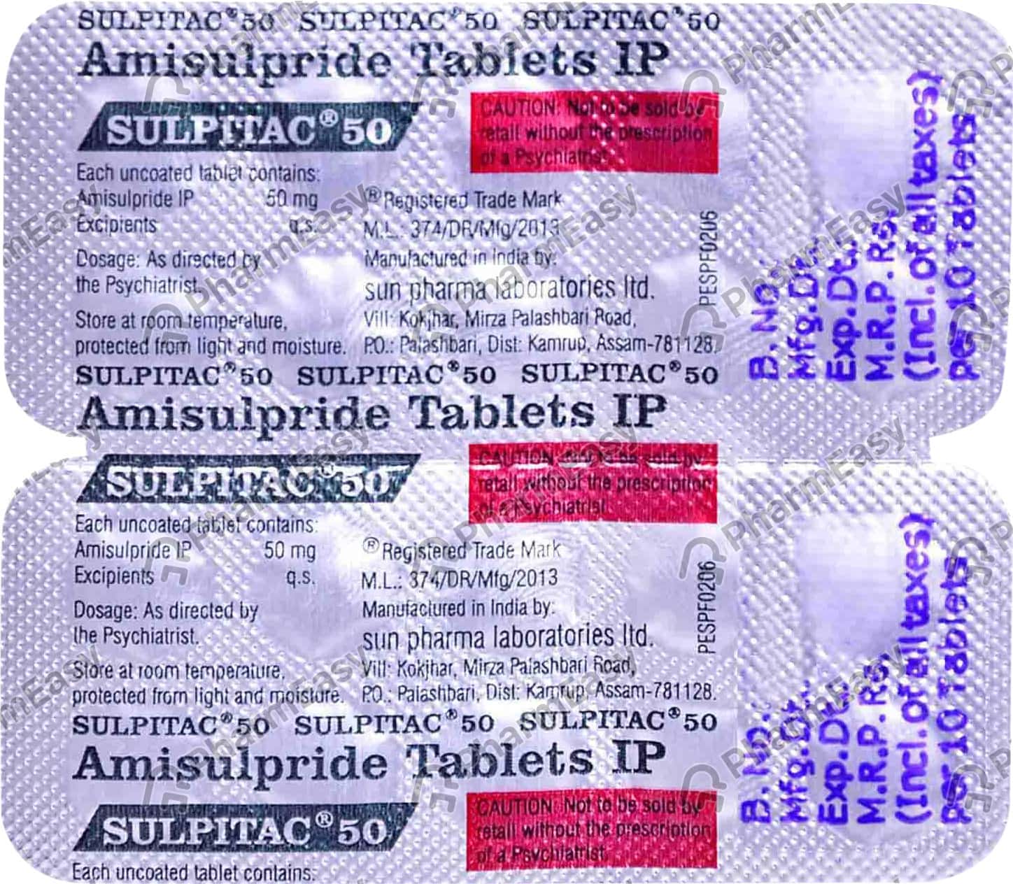 Sulpitac 50 MG Tablet (10): Uses, Side Effects, Price & Dosage | PharmEasy