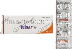 Telsar 80 MG Tablet (10): Uses, Side Effects, Price & Dosage | PharmEasy