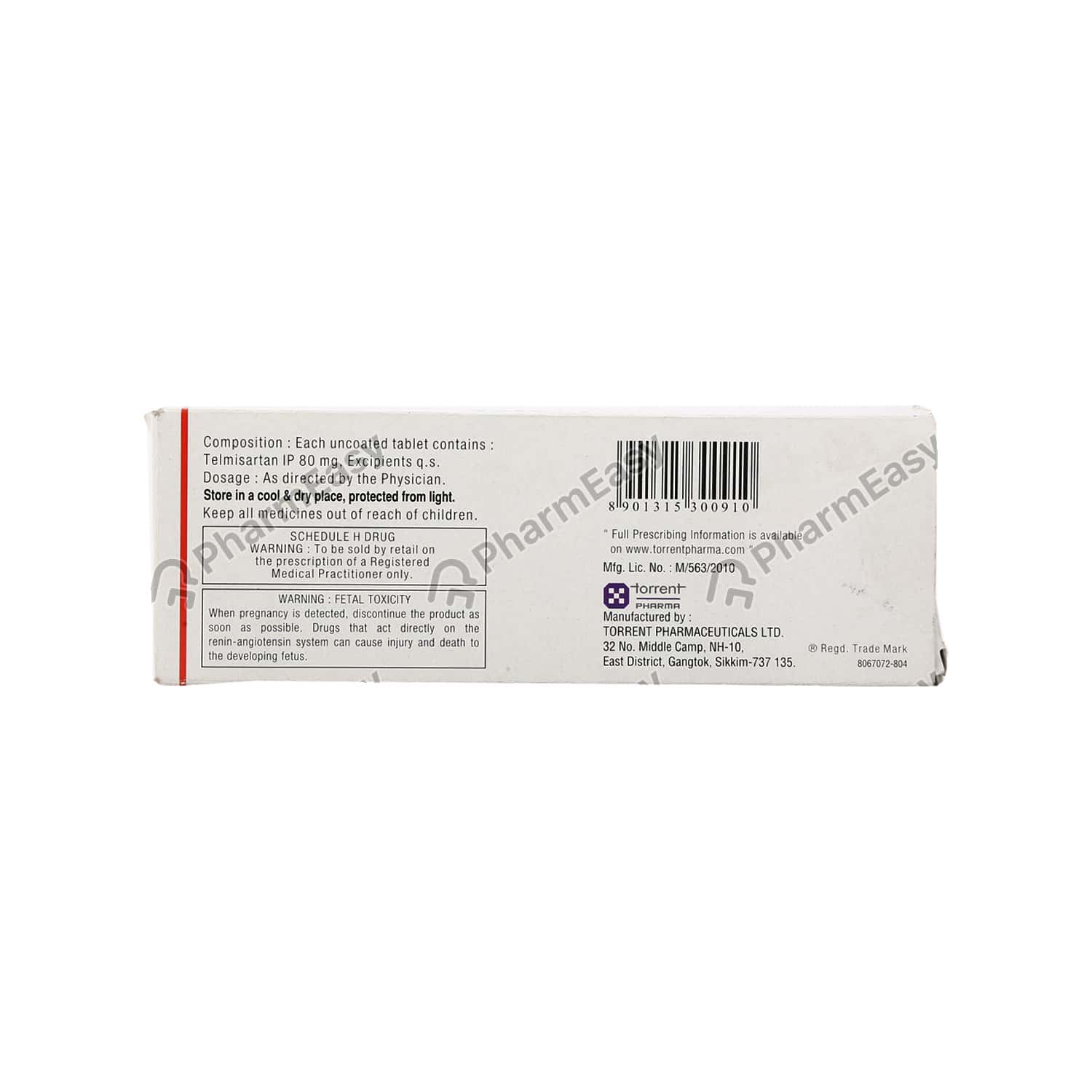 Telsar 80 MG Tablet (10) - Uses, Side Effects, Dosage, Composition ...