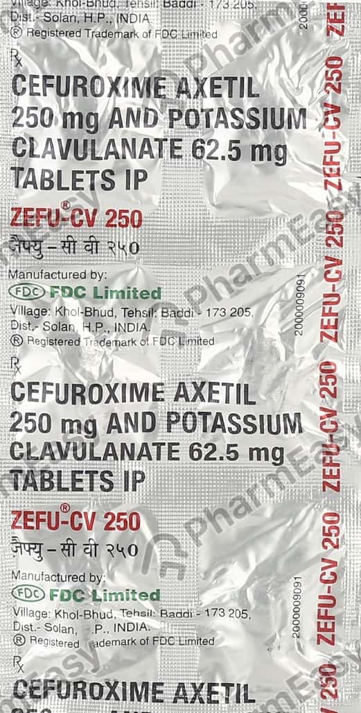 Buy Zefu Cv 250 Tablet 10 No'S Online at Flat 15% OFF | PharmEasy