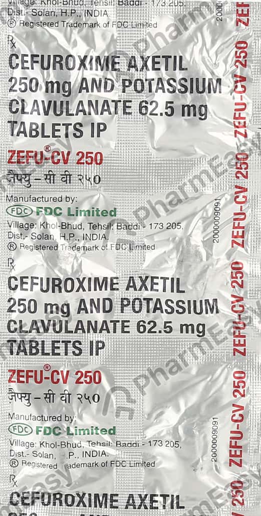 Zefu Cv 250mg Strip Of 6 Tablets: Uses, Side Effects, Price & Dosage ...