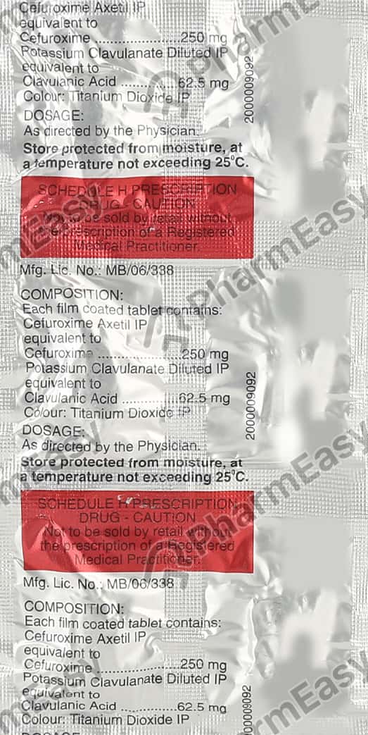 Zefu Cv 250mg Strip Of 6 Tablets: Uses, Side Effects, Price & Dosage ...