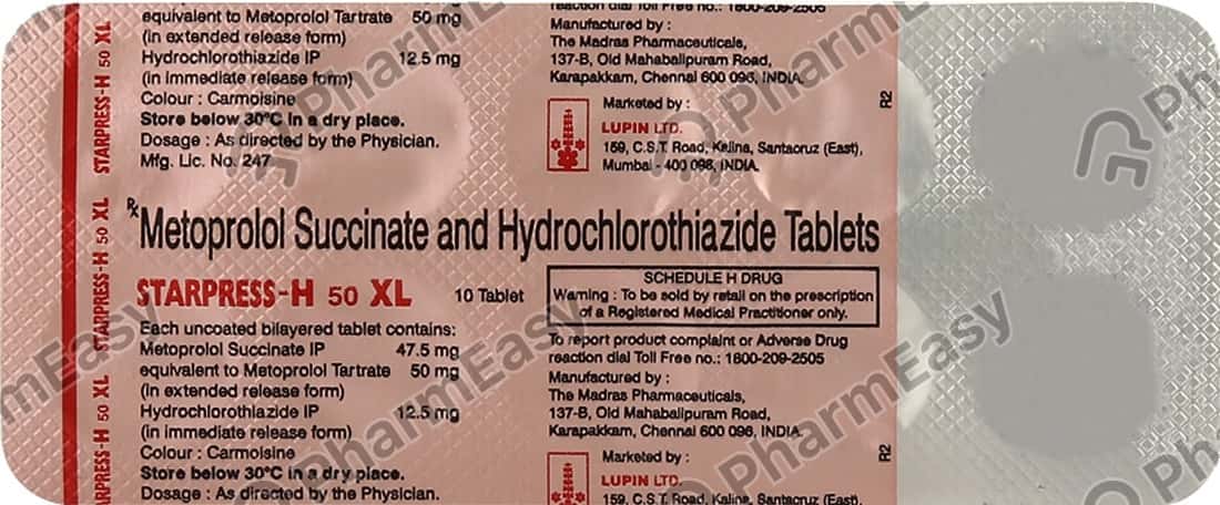 Buy Starpress H Xl 50mg Strip Of 10 Tablets Online at Flat 15% OFF ...